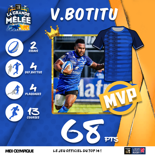 La Grande Mêlée - Le MVP de la semaine : Vilimoni Botitu, un Fidjien en ...