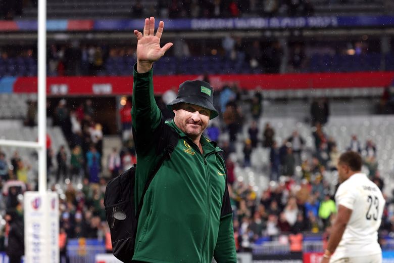 Finale Coupe du monde de rugby 2023 - Daan Human (entraîneur de la ...